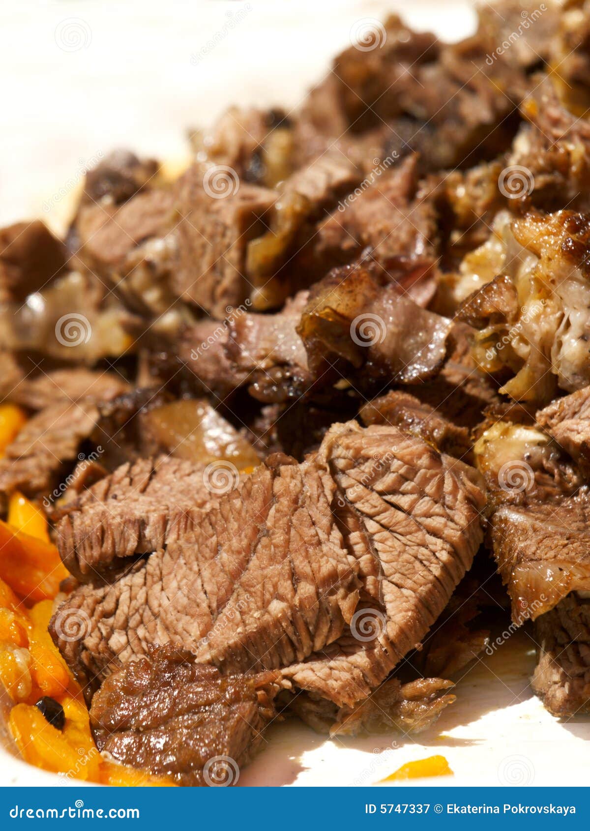 Cut up and served meat stock image. Image of gourmet, close - 5747337
