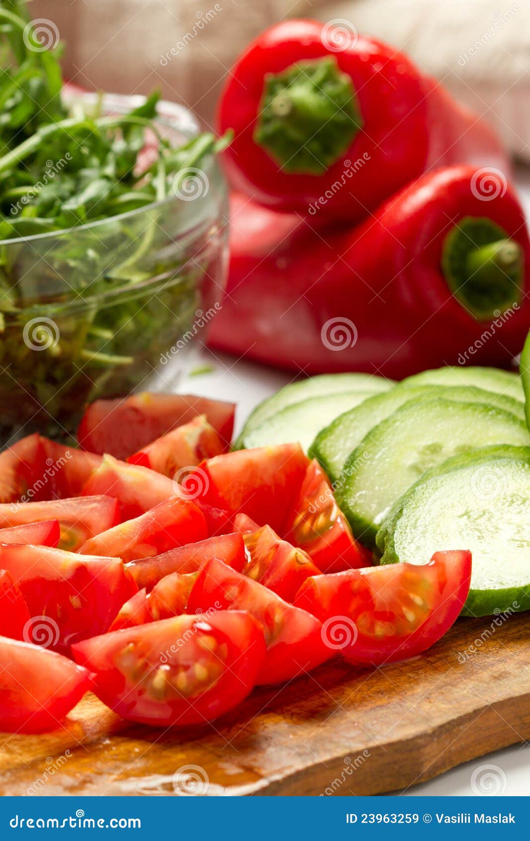 Cut vegetables stock image. Image of vegetable, roquette - 23963259