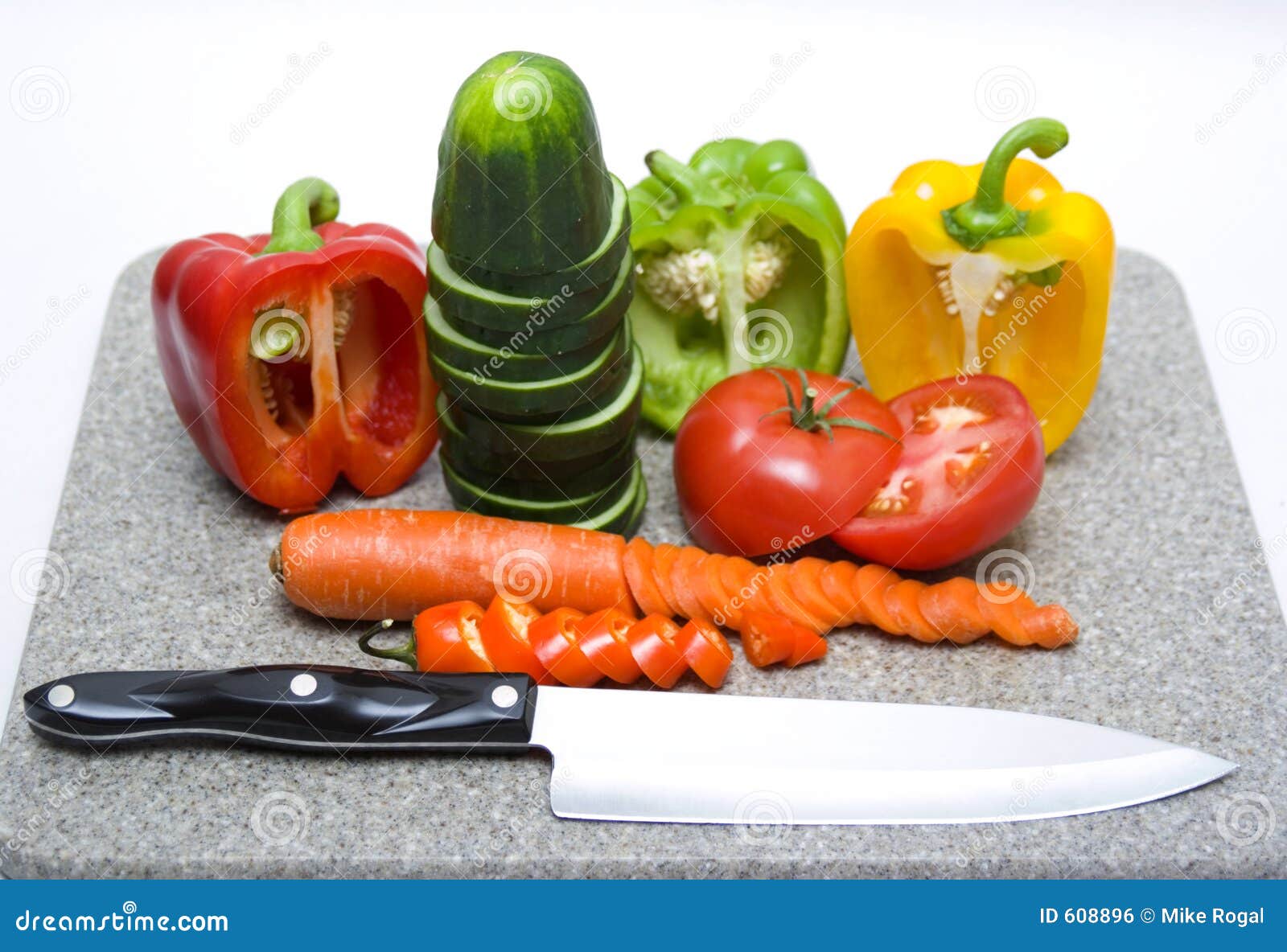 Cut vegetables stock photo. Image of jalapeno, knife, chef - 608896
