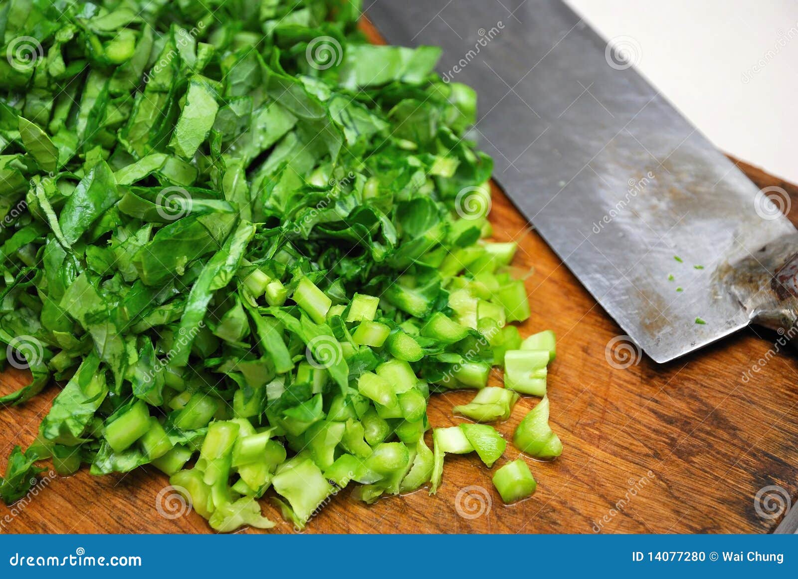 Cut Vegetables on Chopping Board Stock Photo - Image of board, leafy ...