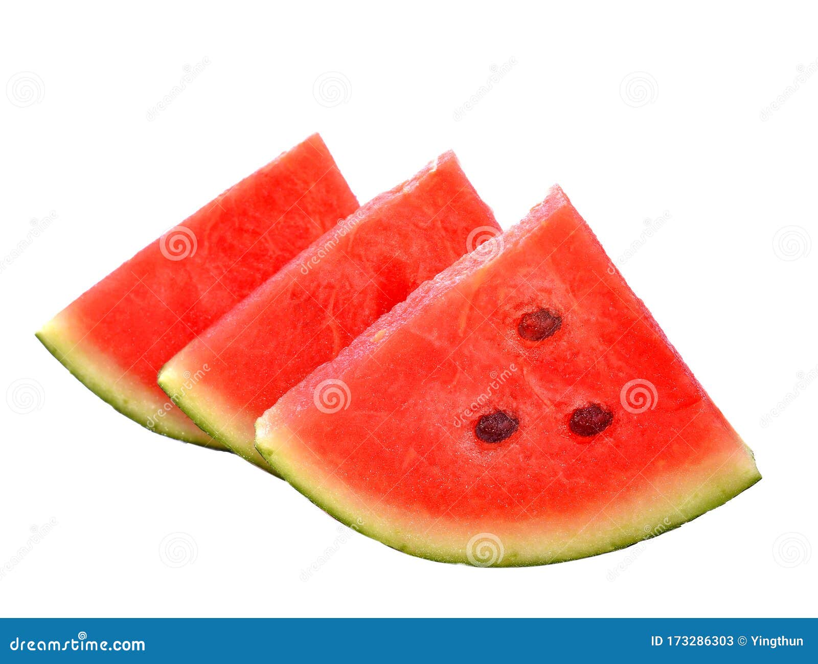 Cut Watermelon Pieces on White Background Stock Image - Image of melon ...