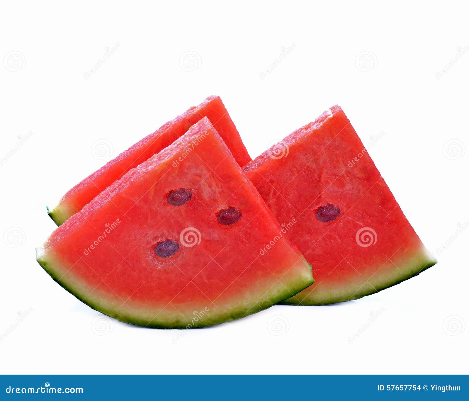 Cut Watermelon Pieces Isolated White Background Stock Photo - Image of ...
