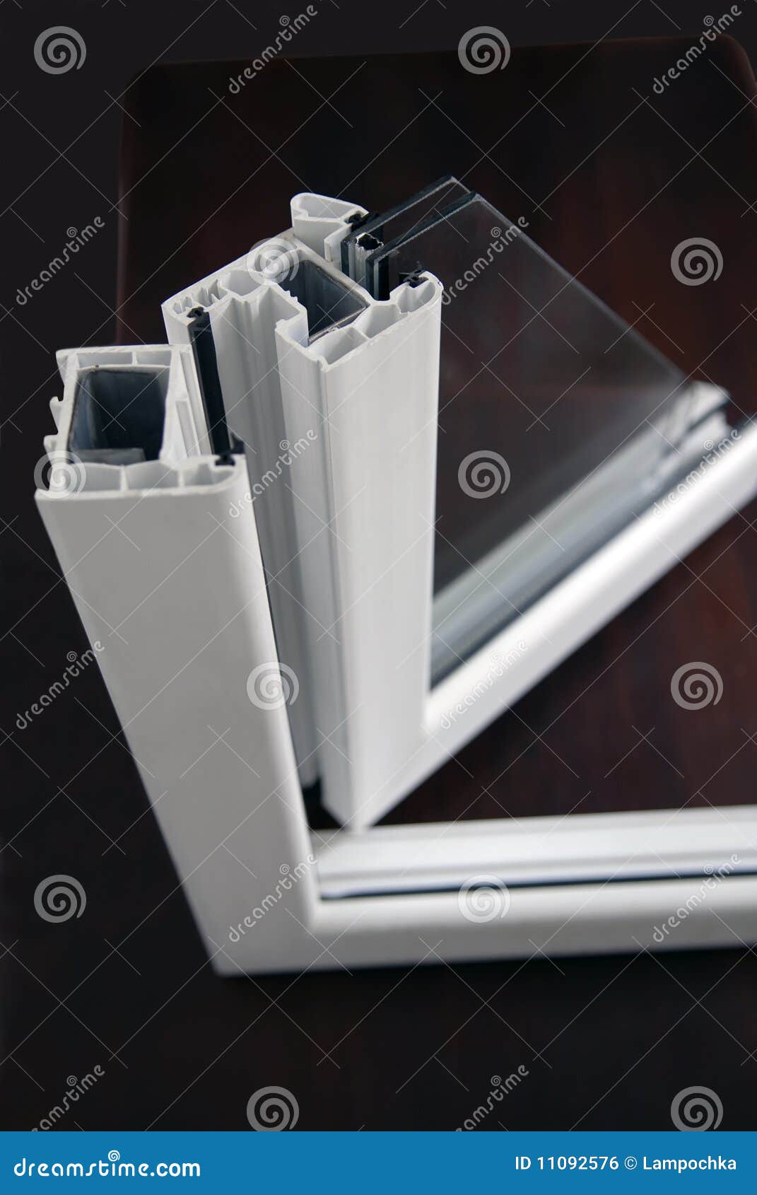 Cut of white profiles stock photo. Image of glass, window - 11092576