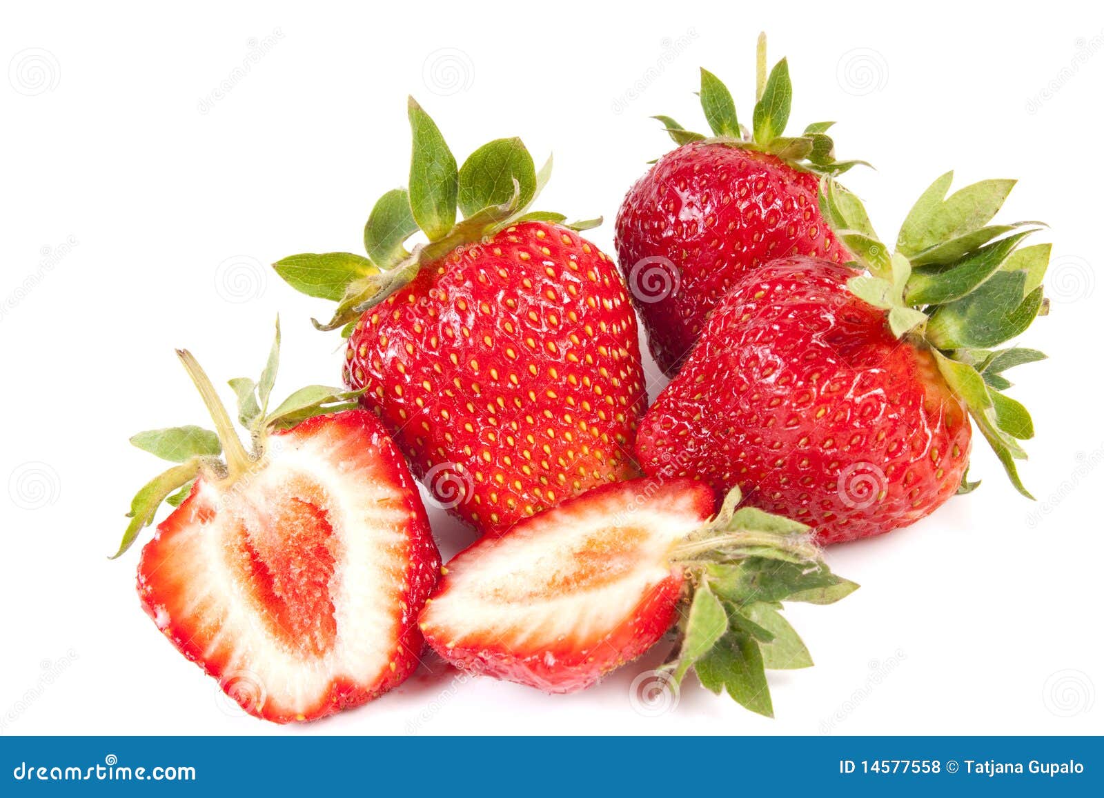 Cut and whole strawberry stock photo. Image of natural - 14577558