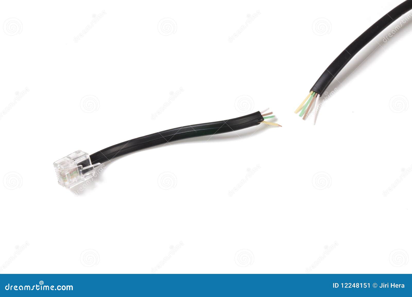 Wire Cable Jack Connected To Electronic Black And White Guitar. Royalty ...