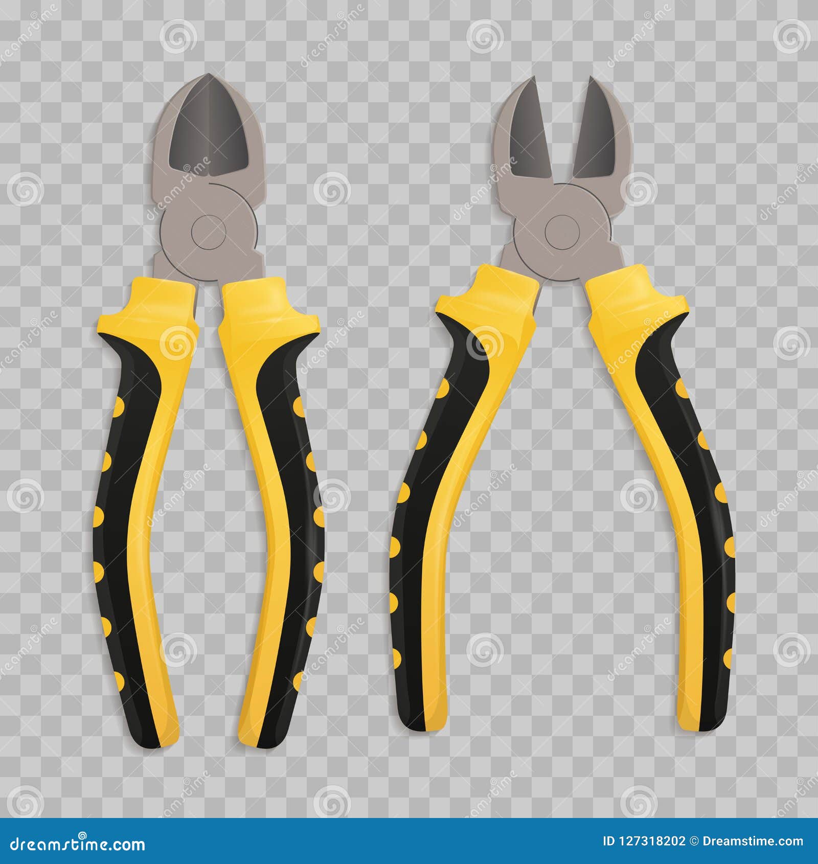 Cut Wire Cutters. Pliers Repair Tool Stock Illustration - Illustration ...