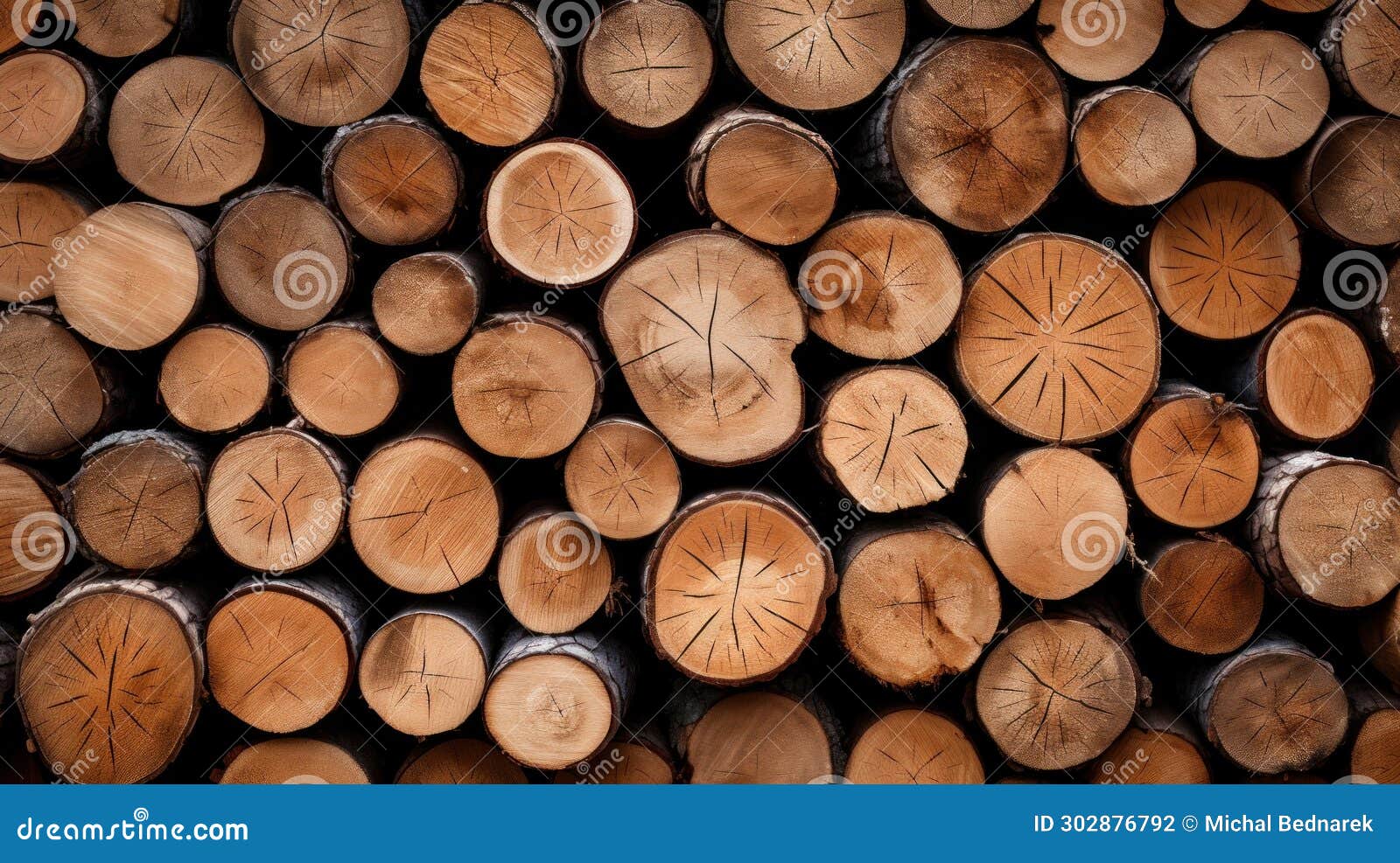 Cut Wooden Logs in Stack with Visible Grain Texture Stock Illustration ...