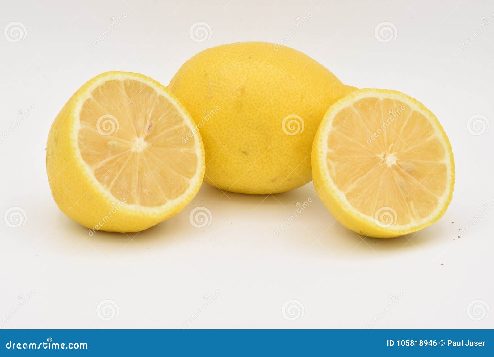 Cut Lemons on a White Background Stock Photo - Image of light, empty ...