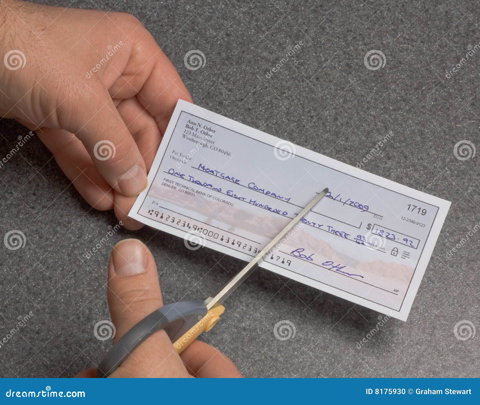 Cut your Payments stock photo. Image of tear, payment - 8175930