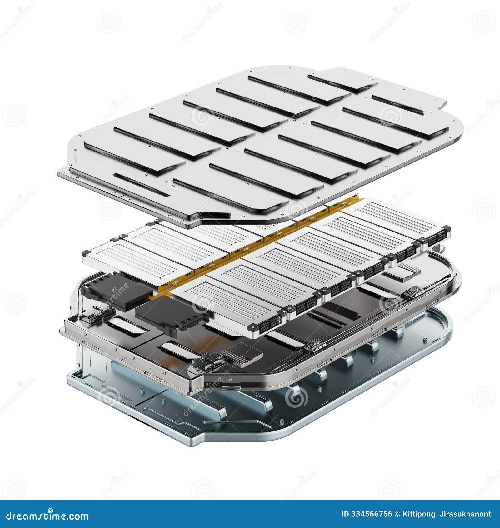 Cutaway Ev Battery Isolated Stock Illustration - Illustration of auto ...