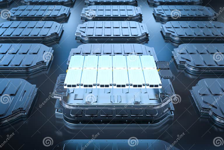 Cutaway ev battery module stock illustration. Illustration of density ...