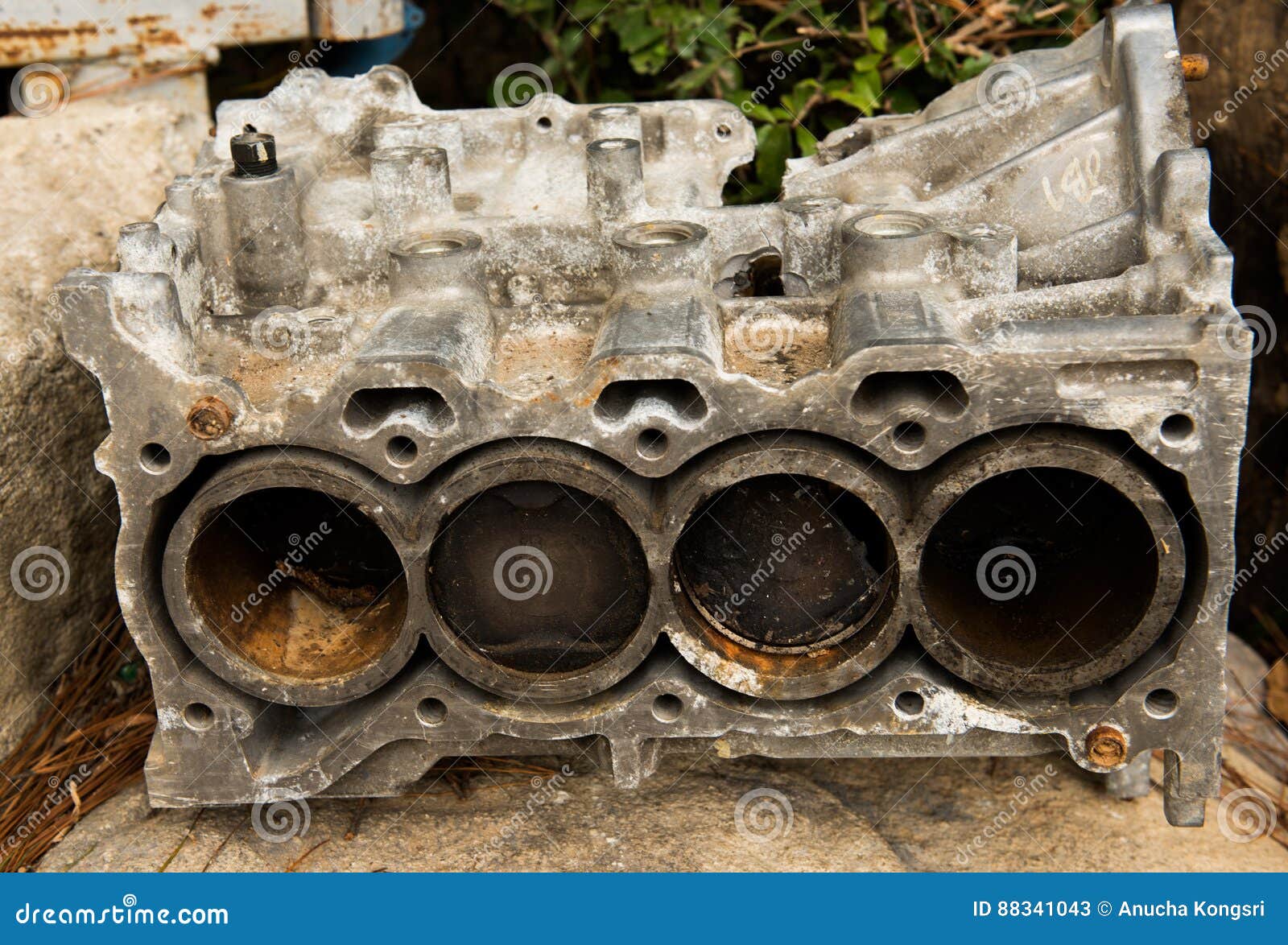 Cutaway Model of a Vehicle Engine. Stock Image - Image of isolated ...