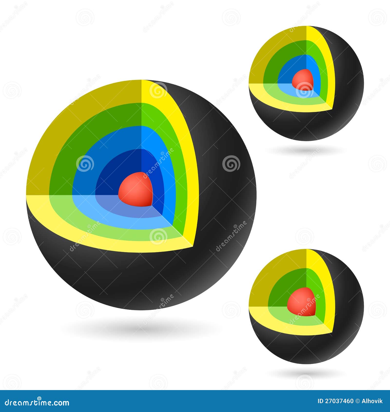 Cutaway Sphere Vector Illustration | CartoonDealer.com #29176974