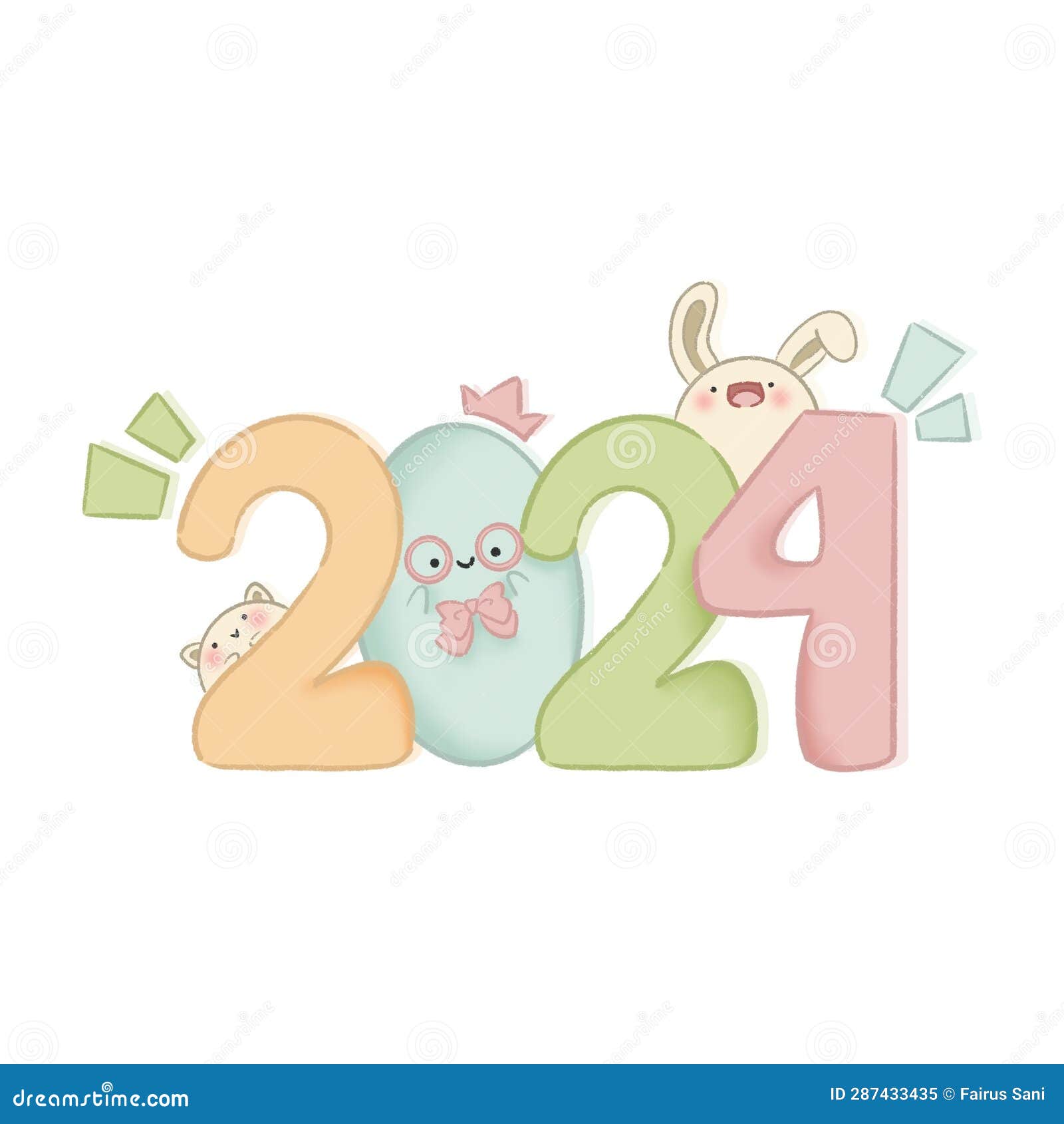 Cute 2024 post for you stock image. Illustration of post - 287433435