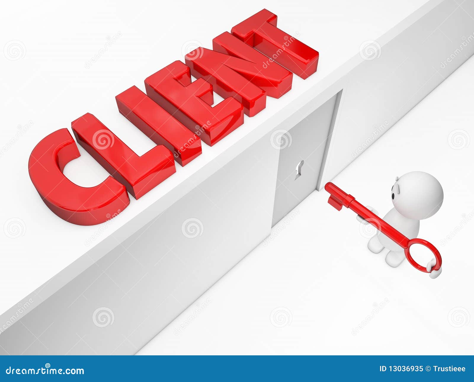 A Cute 3D Guy Reaches A Client (Happy Man Series) Stock Illustration ...