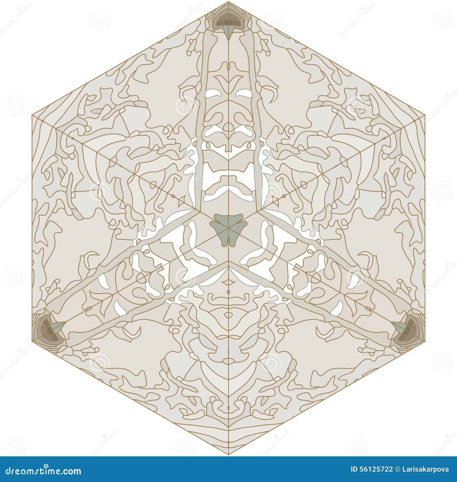 Cute Abstract Beige Feminine Pattern Stock Illustration - Illustration ...