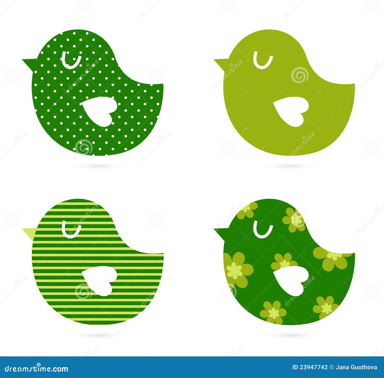 Cute Abstract Birds Collection Stock Vector - Illustration of design ...