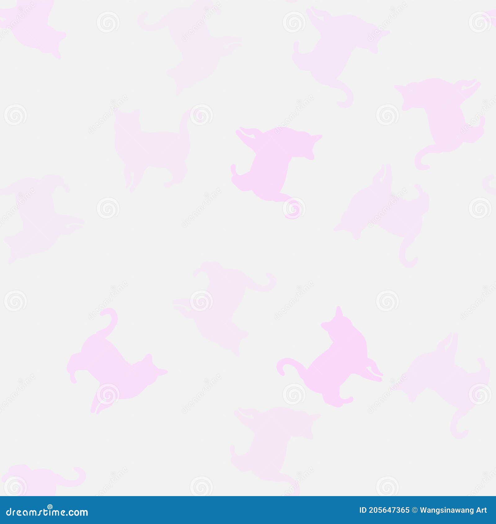 Cute Abstract Cat Pattern, Vector Illustration Stock Vector ...