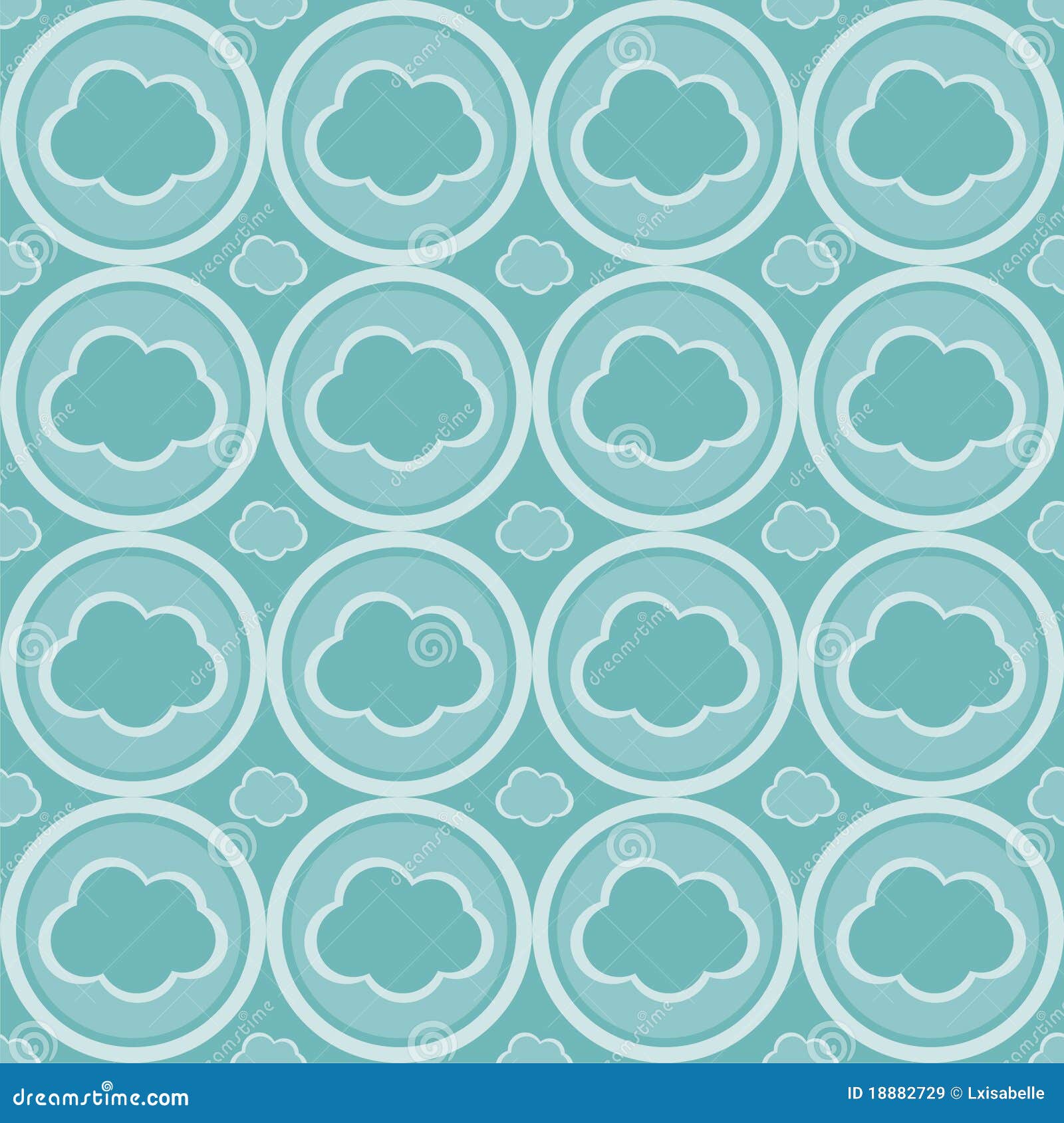 Cute Abstract Clouds Pattern Stock Vector - Illustration of cloud ...