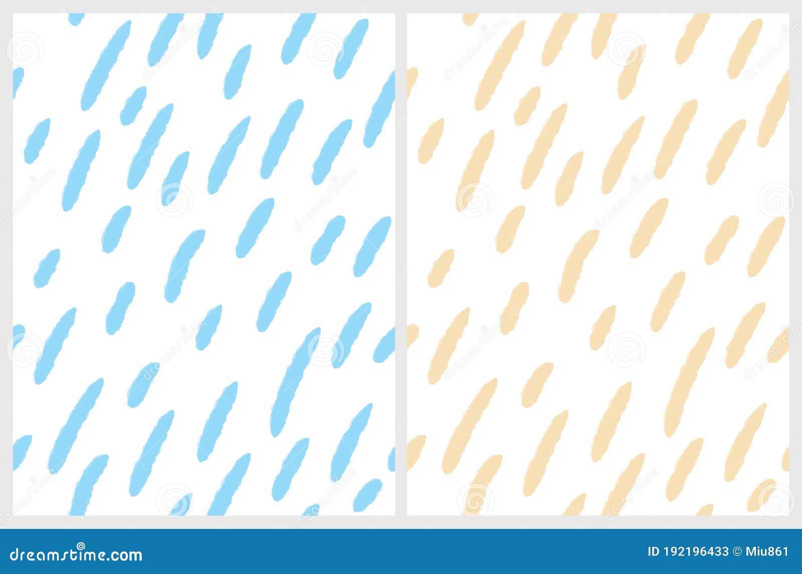 Blue and Yellow Striped Seamless Vector Prints. Stock Vector ...