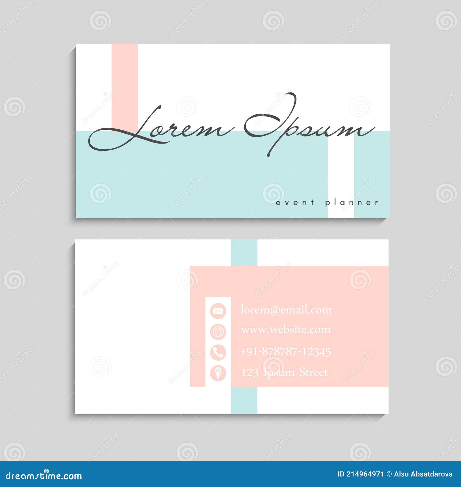 Cute Abstract Pattern Business Card Name Card Design Template Stock ...