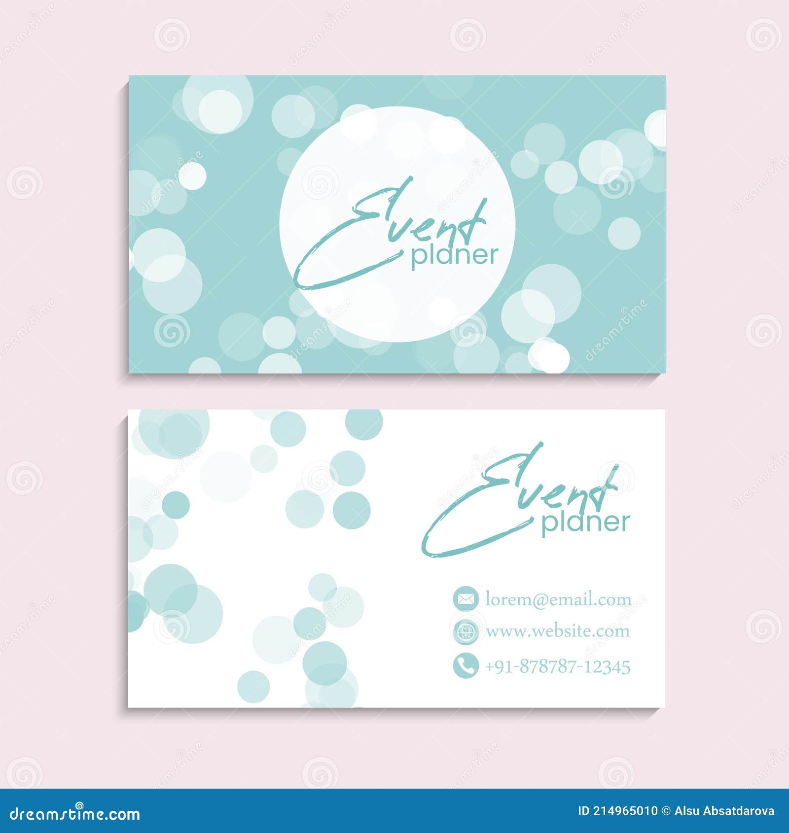 Cute Abstract Pattern Business Card Name Card Design Template Set Stock ...