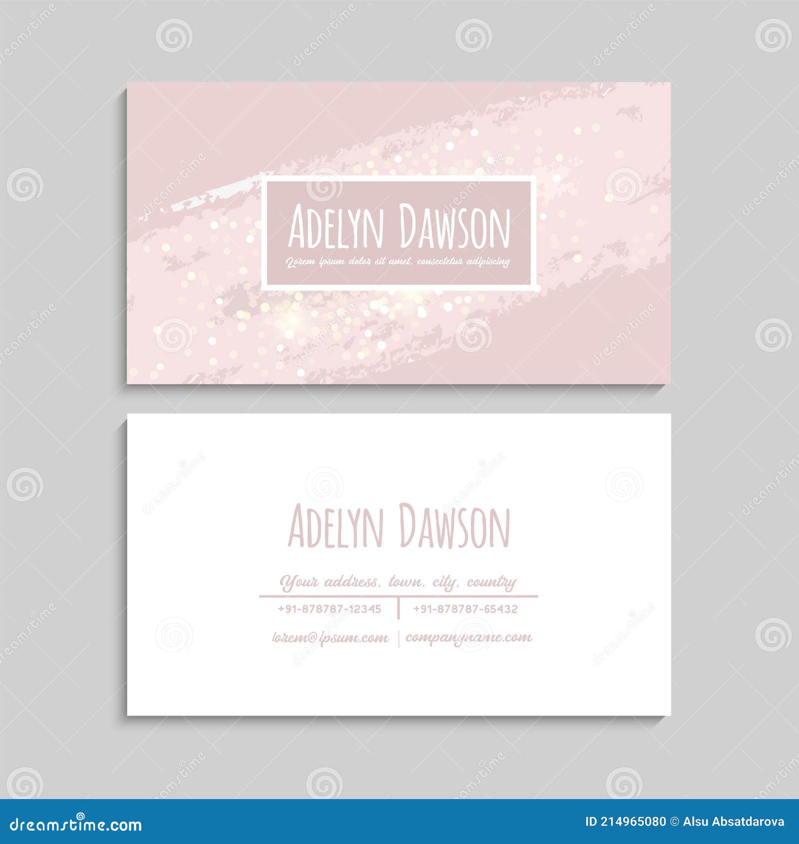 Cute Abstract Pattern Business Card Name Card Design Template Stock ...
