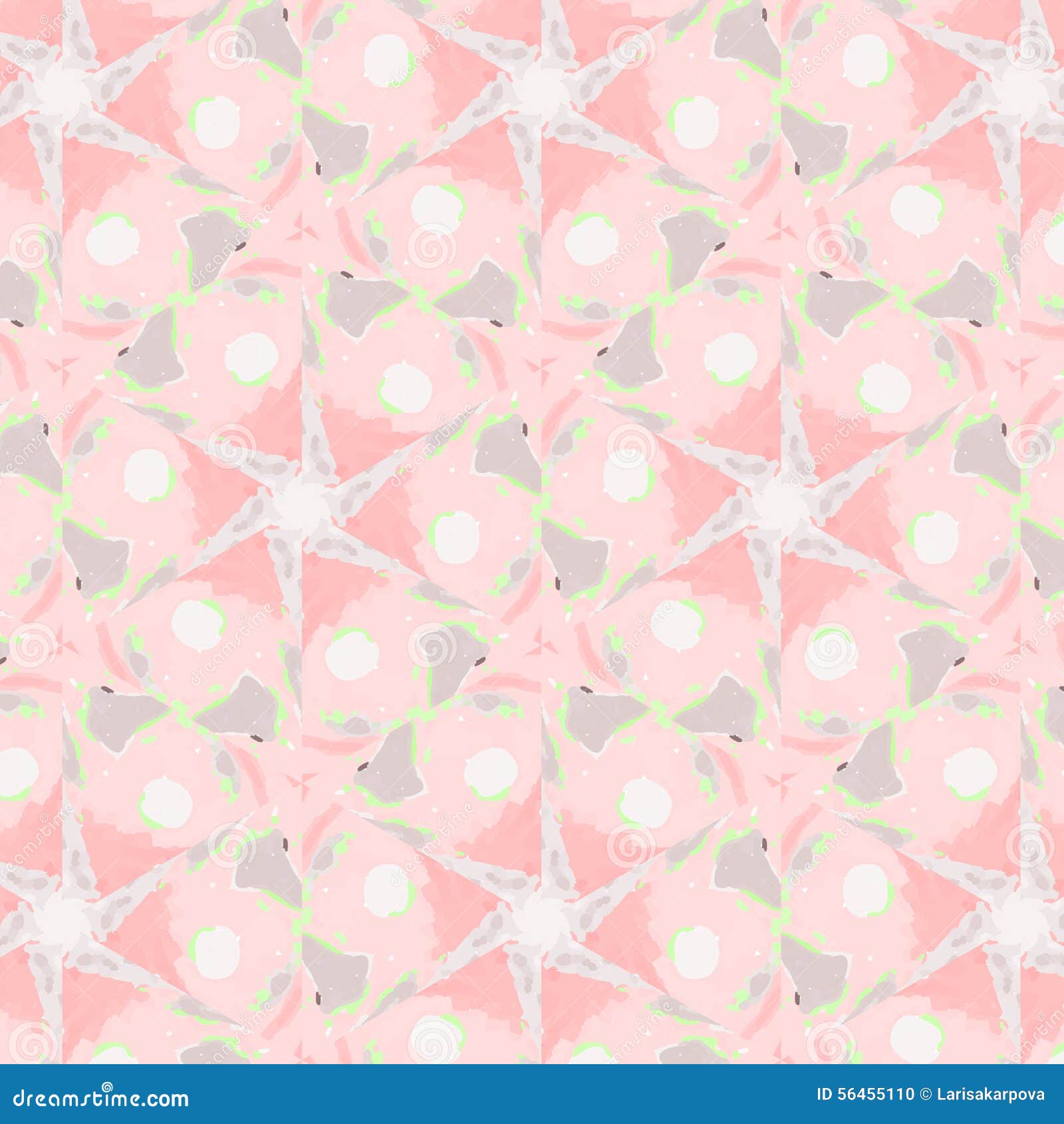 Cute Abstract Pink Feminine Pattern Textiles Stock Illustration ...