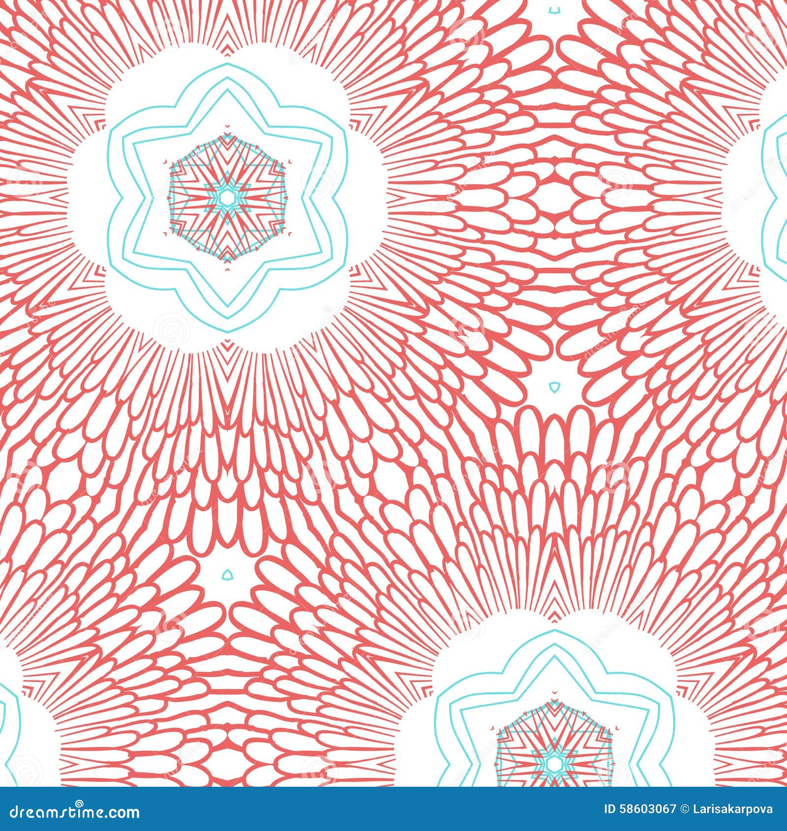 Cute Abstract Pink Feminine Pattern Textiles Stock Illustration ...