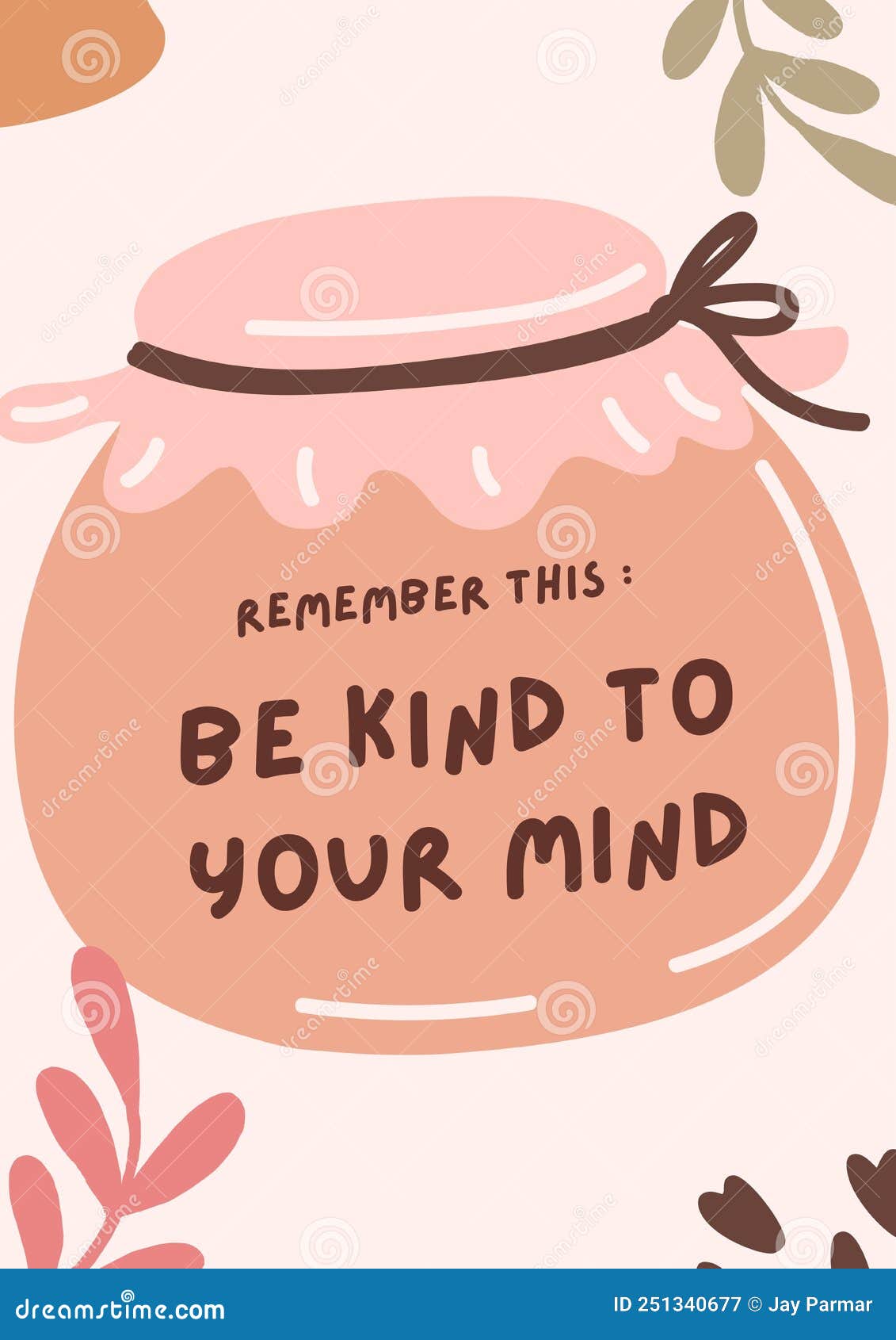 Cute Abstract Quote Notification Self Reminder Poster Stock ...