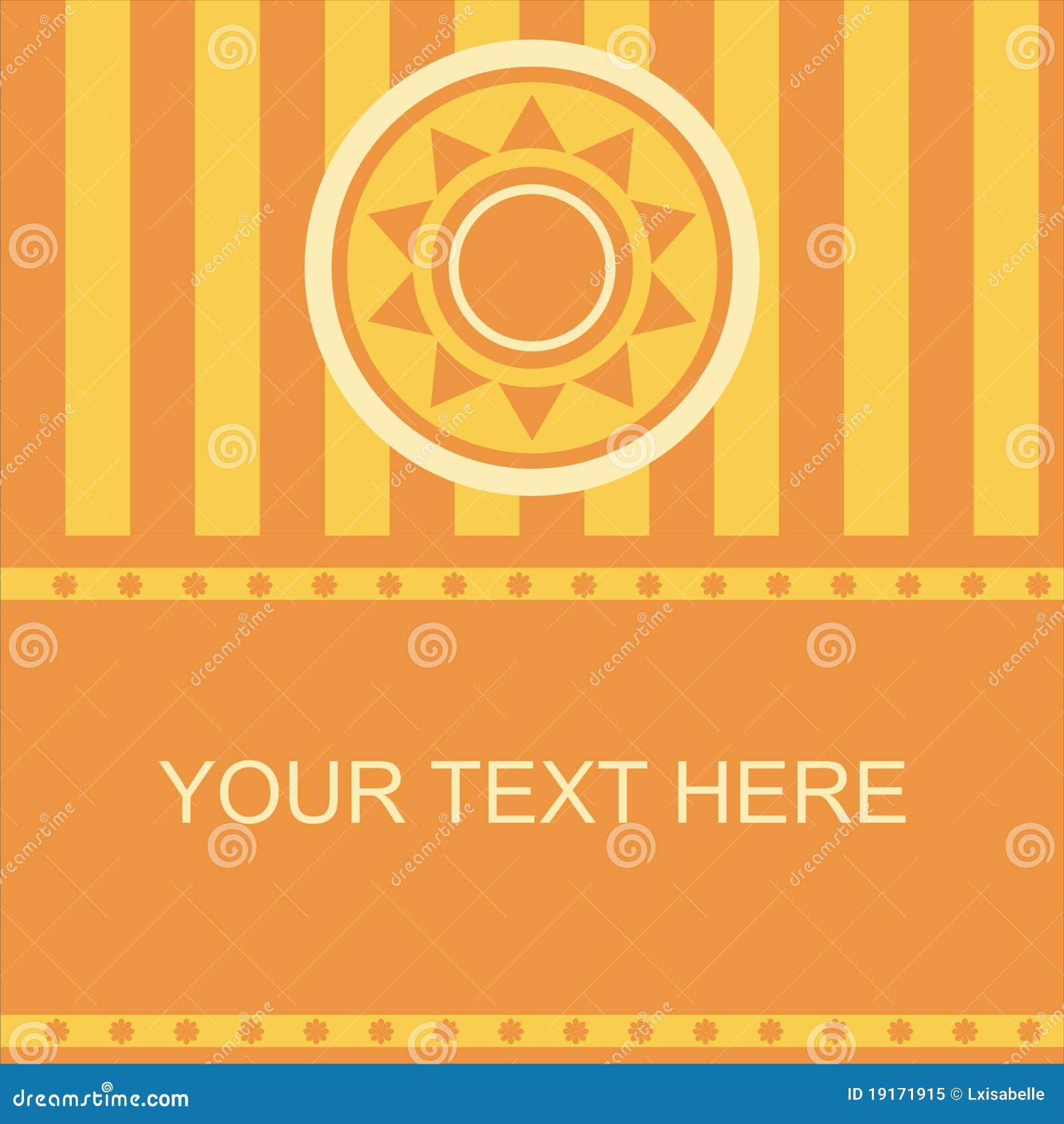 Cute abstract sun frame stock vector. Illustration of orange - 19171915