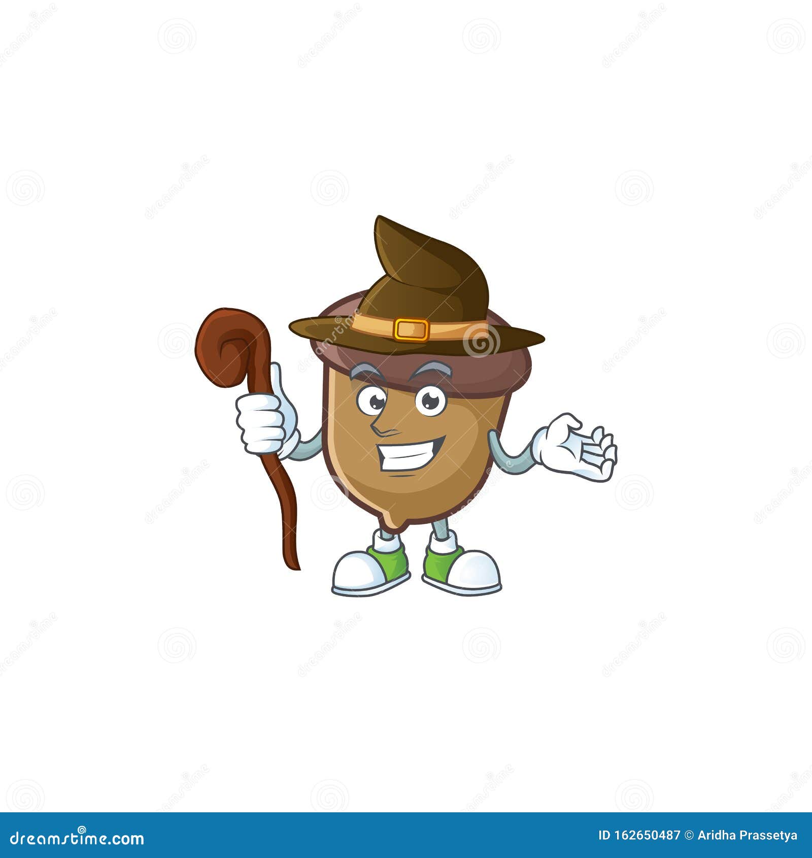 Cute Acorn Characters Set With Different Emitions Vector Illustration ...