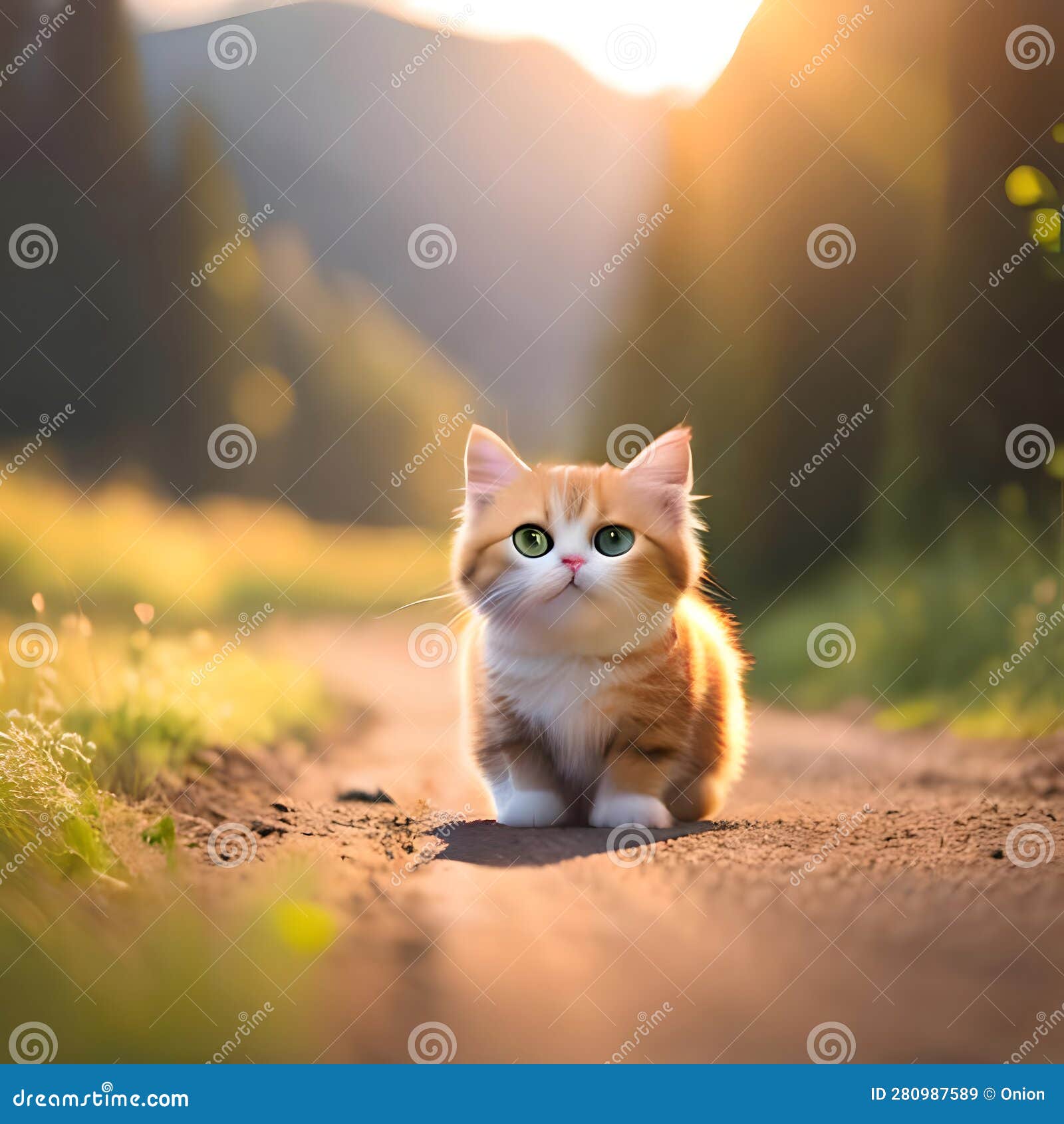 Cute and Adorable Cat - Ai Generated Image Stock Illustration ...