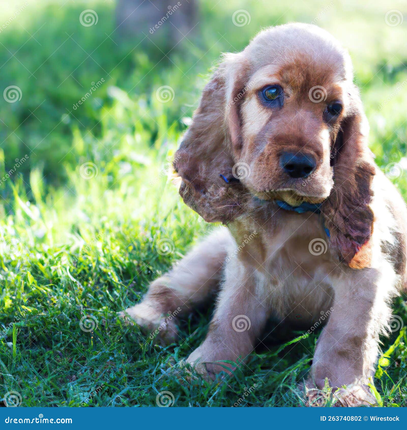 Cute and Adorable English Cocker Spaniel in the Park Stock Photo ...