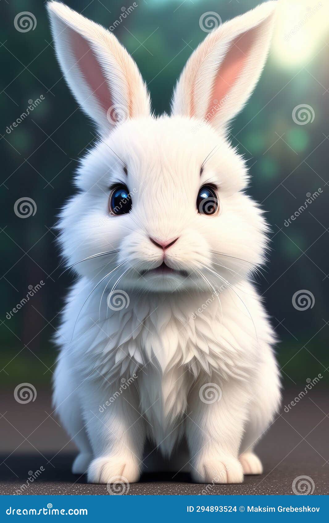 Cute Adorable Little Rabbit Cub, Generative AI Stock Illustration ...
