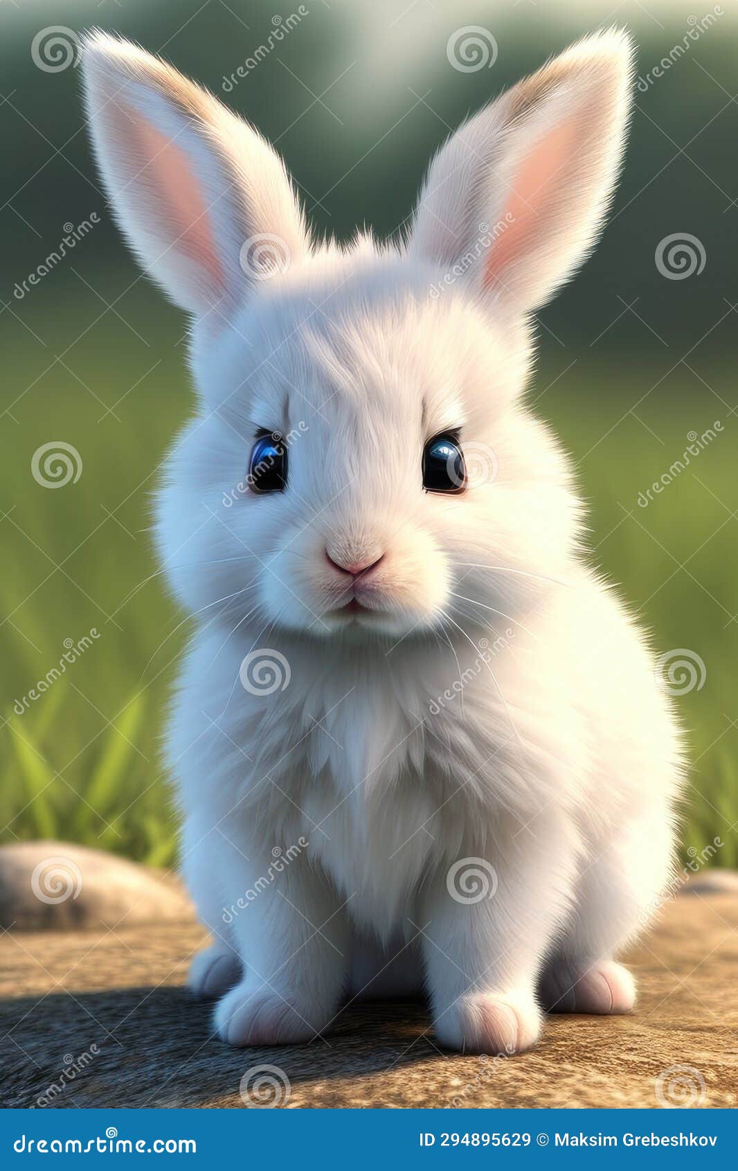 Cute Adorable Little Rabbit Cub, Generative AI Stock Illustration ...