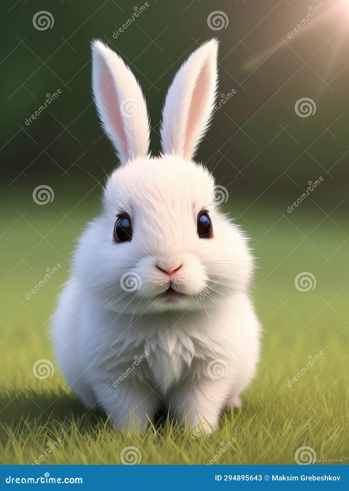 Cute Adorable Little Rabbit Cub, Generative AI Stock Illustration ...