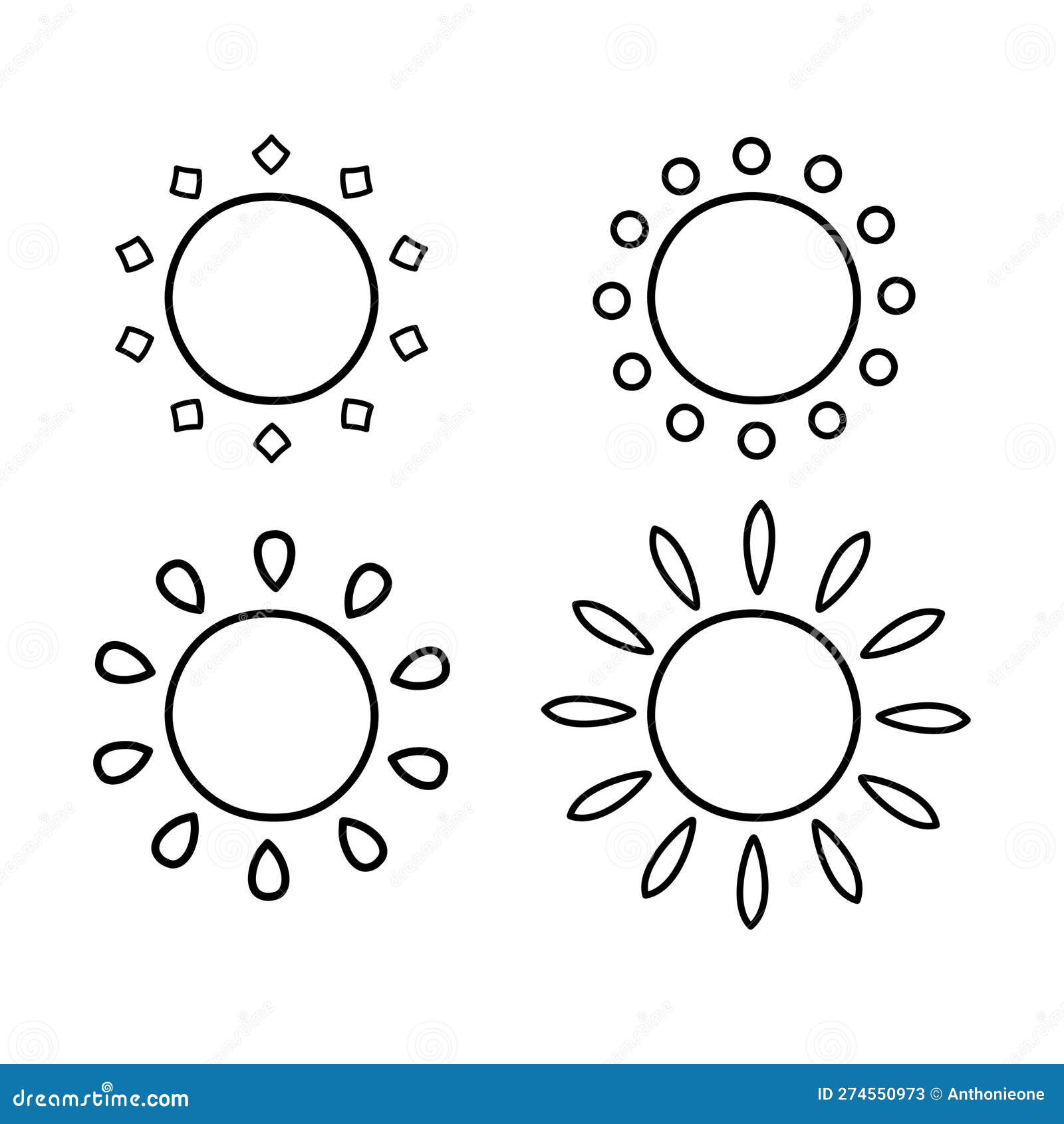 Cute Aesthetic Sun Doodle Art Isolated Vector Decoration Stock ...