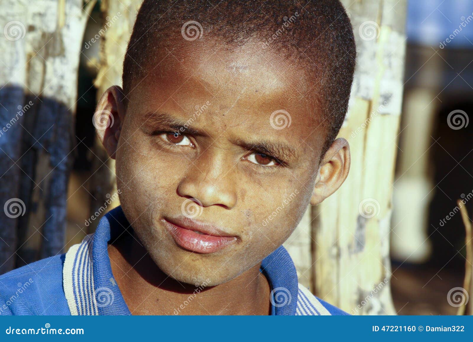 Cute African Boy with Beautiful Smile Stock Photo - Image of innocent ...