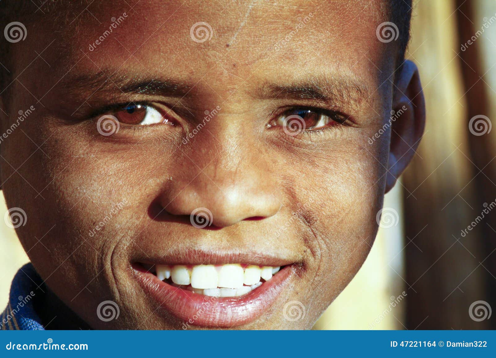 Cute African Boy with Beautiful Smile Stock Photo - Image of mouth ...