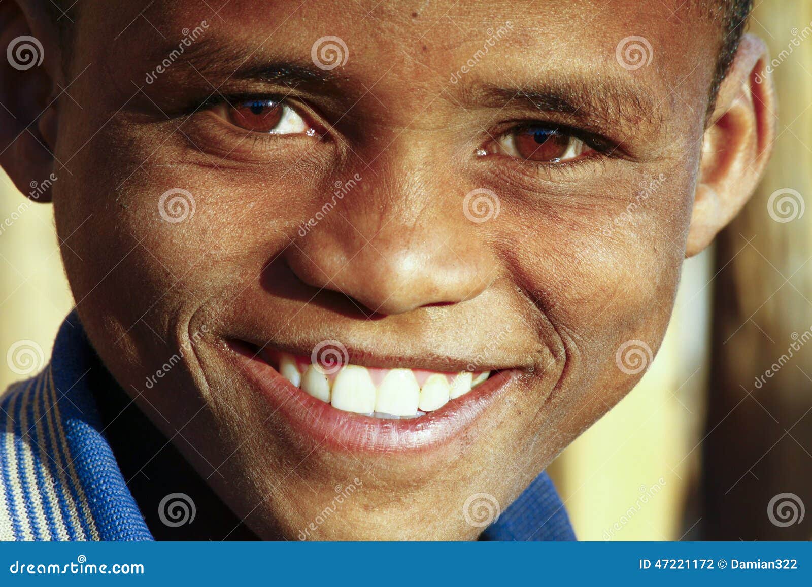 Cute African Boy with Beautiful Smile Stock Photo - Image of happiness ...