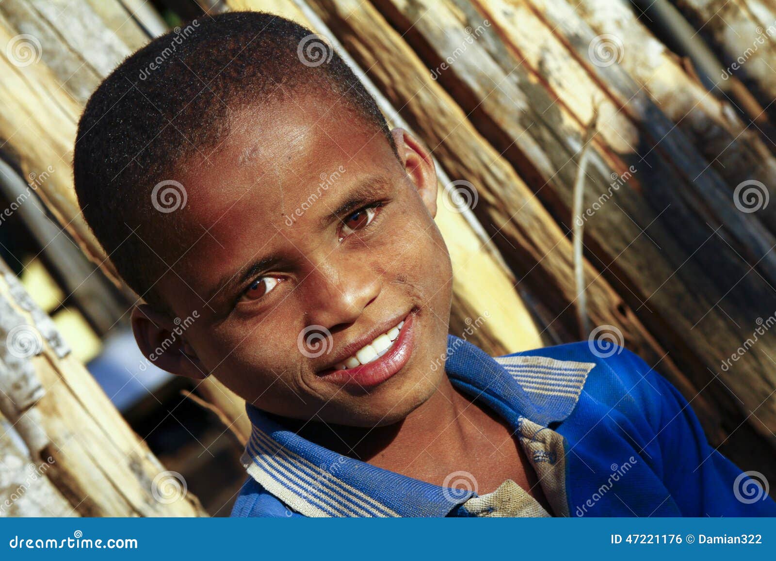 Cute African Boy with Beautiful Smile Stock Photo - Image of hair ...