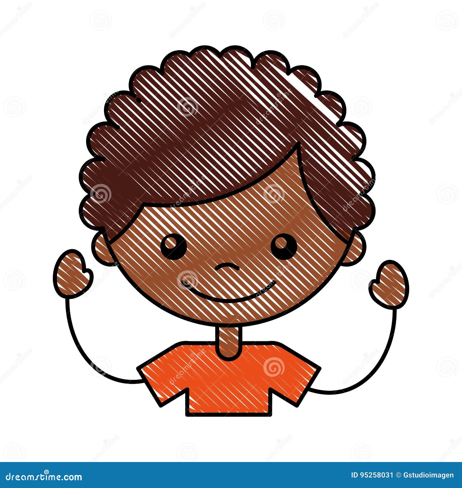 Cute African Boy Character Icon Stock Vector - Illustration of ...