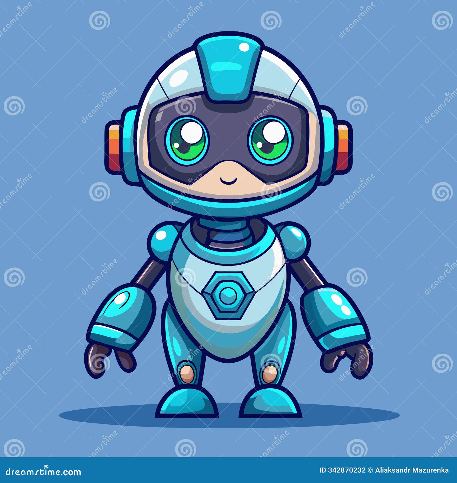 Cute Ai Robot Character Level Evolution For Game Tech Vector Cartoon ...