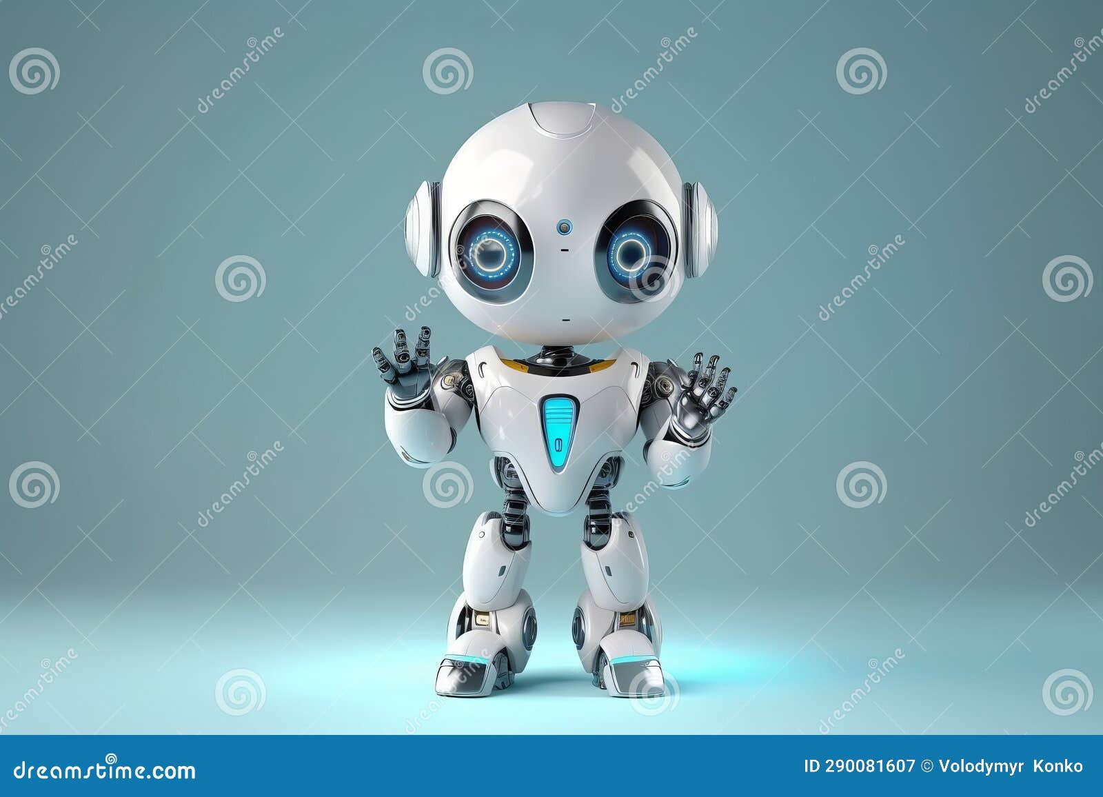 Cute AI Robot. it Technology. Generative Ai Stock Image - Image of ...