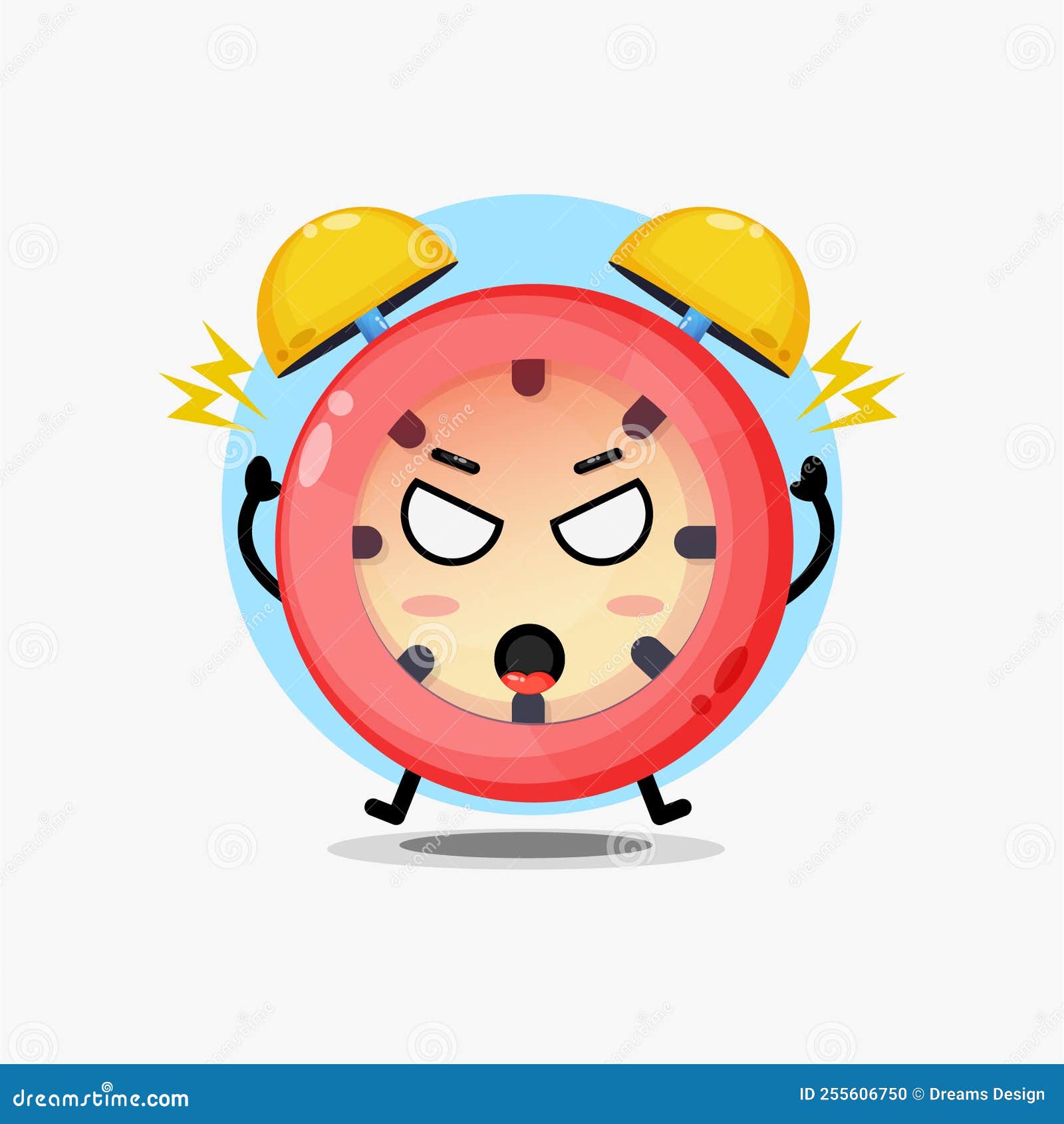 Cute Alarm Clock Child Ticker Kid Character Icons Rotation Animation ...