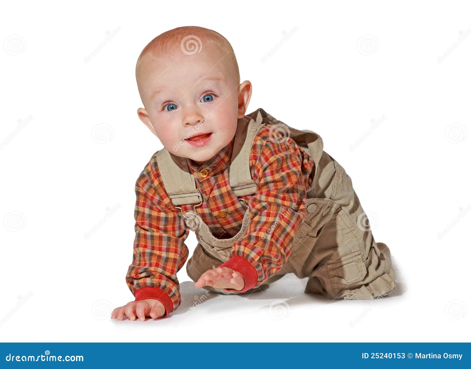 Cute Alert Baby Crawling Towards the Camera Stock Image - Image of ...