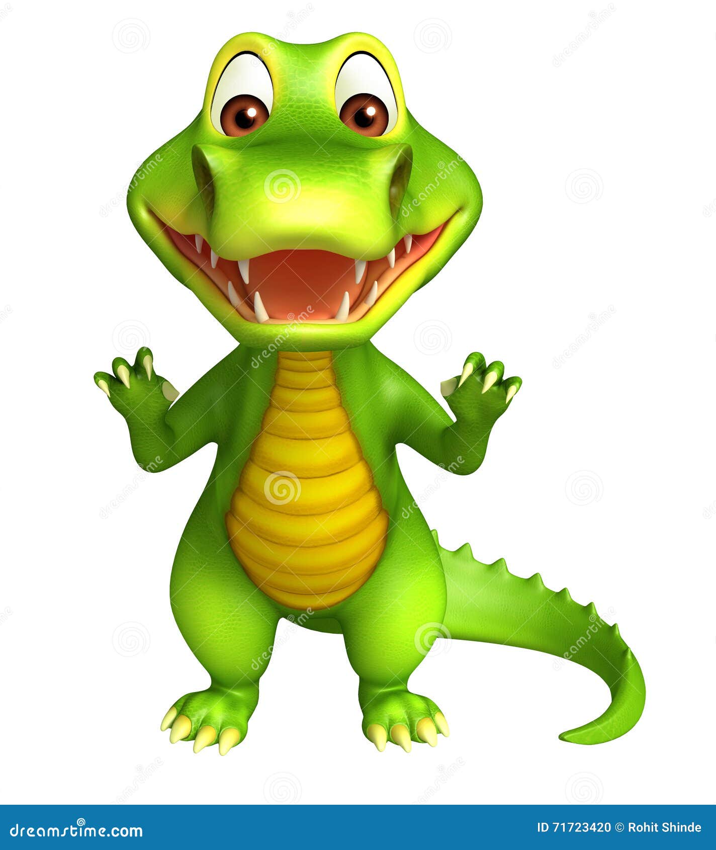 Cute Aligator Cartoon Character Stock Illustration - Illustration of ...