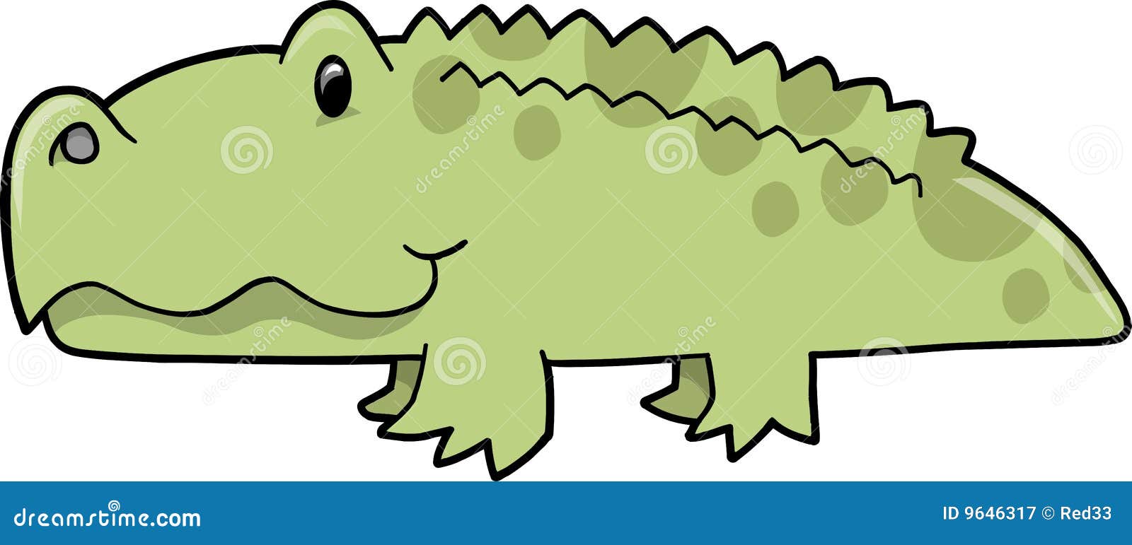 Cute Alligator Vector Illustration Stock Vector - Illustration of ...