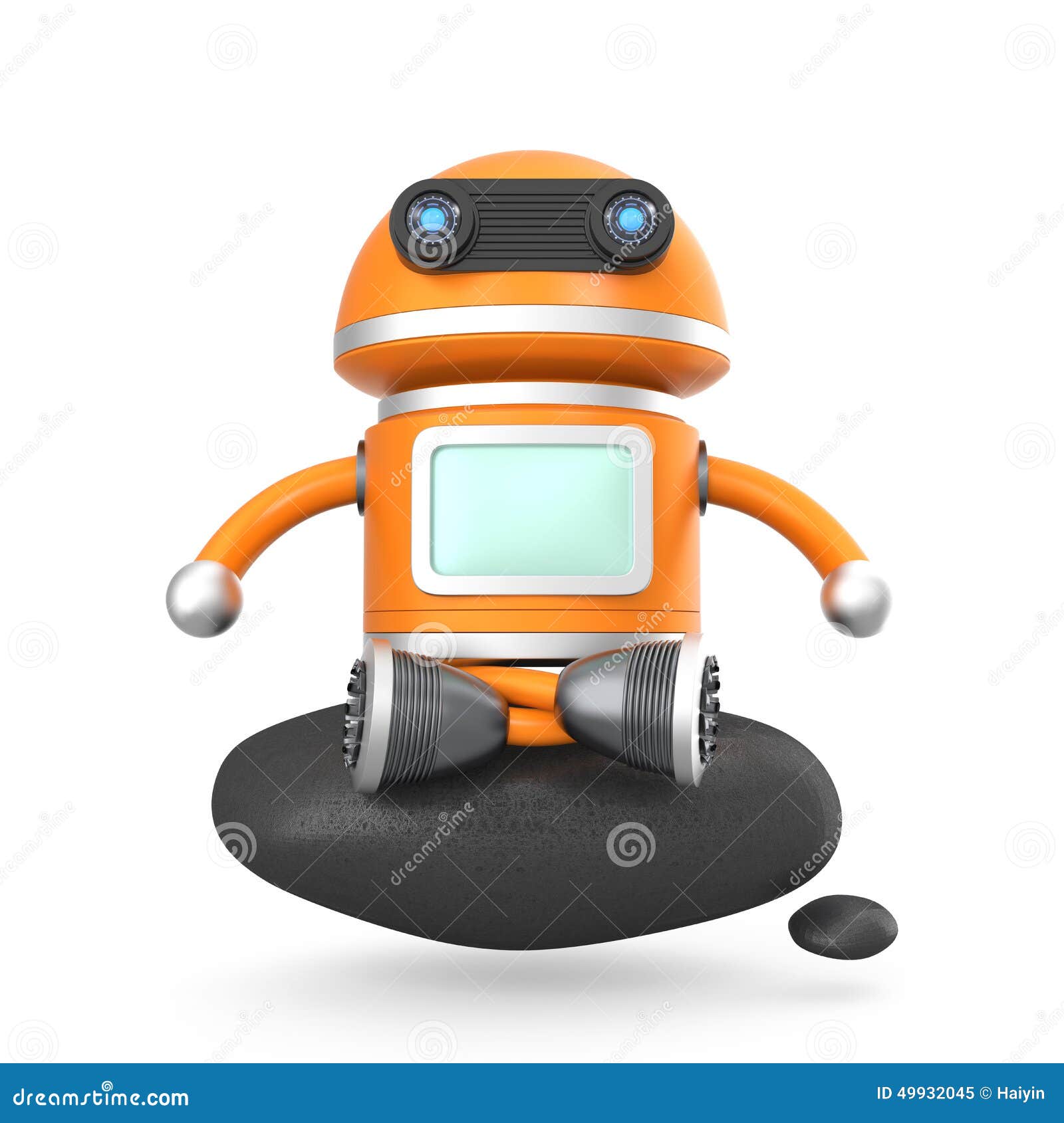 Set Of Cute Android With Different Emotions. Character Cartoon Robot ...